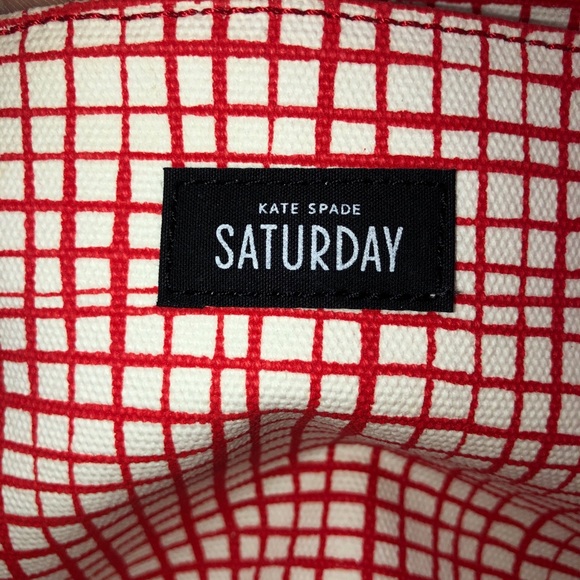 kate spade | Bags | Rare Kate Spade Saturday Painted Check Beach Bag ...